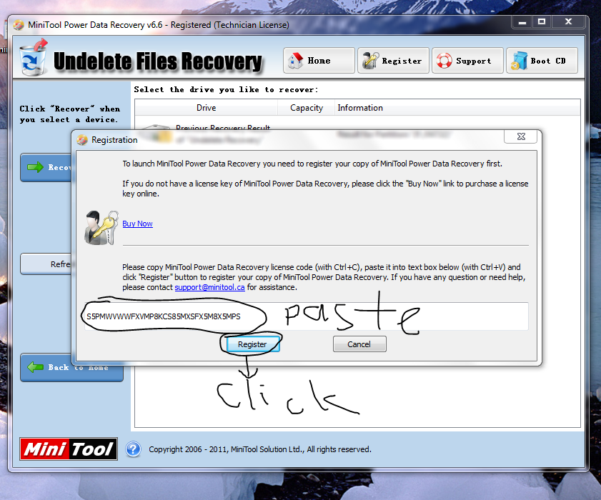 Terence Computer Knowledge: Register MiniTool Power Data Recovery 6.6 Free~
