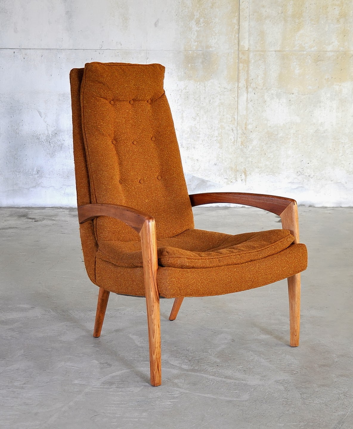 SELECT MODERN: Adrian Pearsall Style High Back Lounge Chair