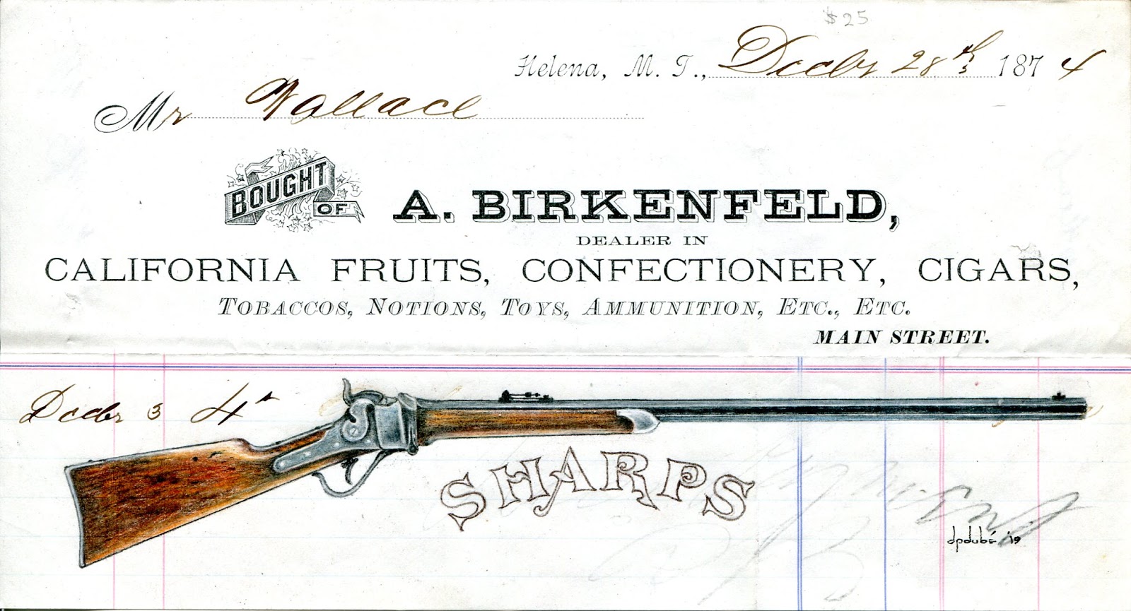 Old Paper Art: Sharps 1874 Big .50 Sporting Rifle
