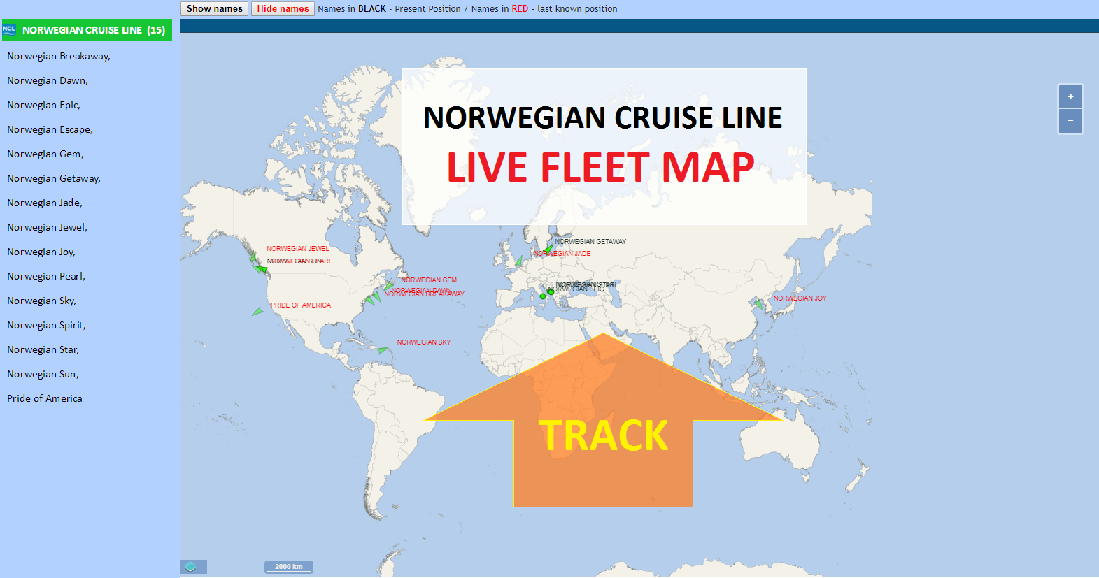 Track Norwegian Cruise Ships | Ship Cruises