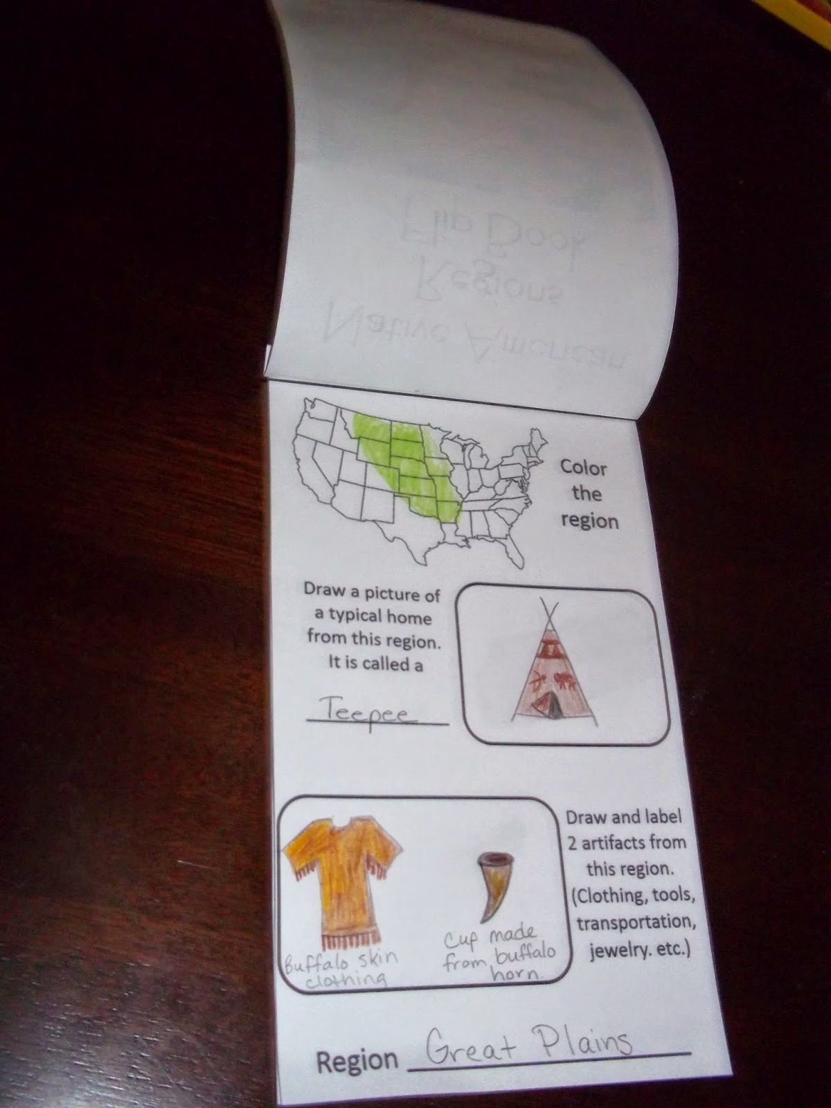 My Clever Endeavors: Native American Regions Flip Book - DONE!