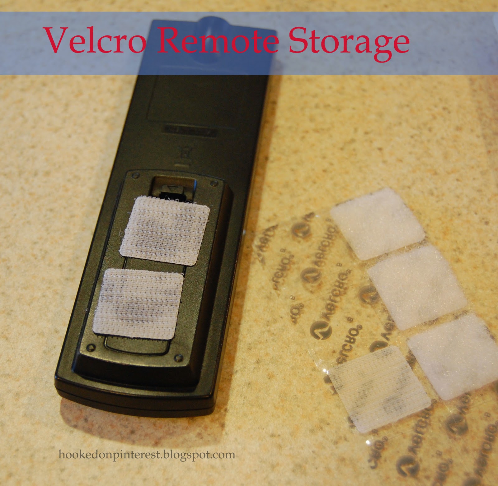 Hooked on Pinterest: Velcro Remote Storage