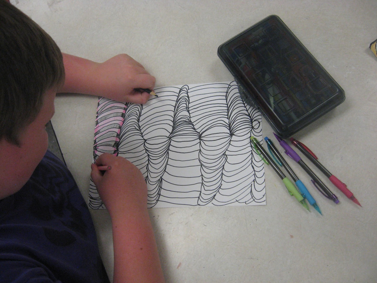 Miss Young's Art Room: 3D Line Design with 5th Grade