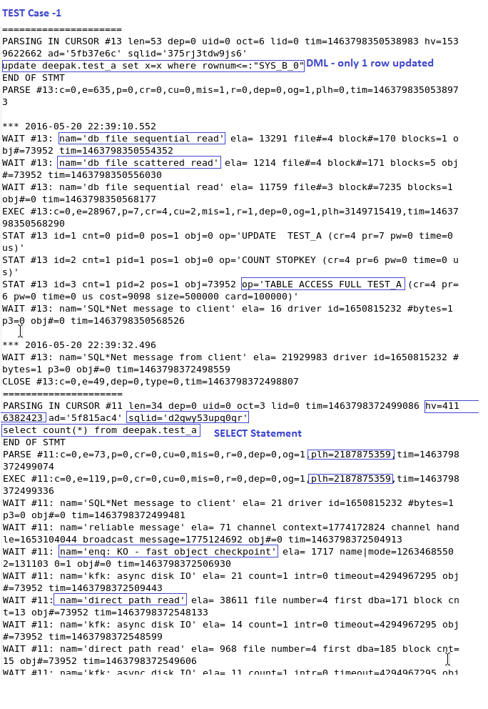 Deepak Bhatnagars Oracle Blog Buffered Read Or Direct Path Read Understand Query Behavior
