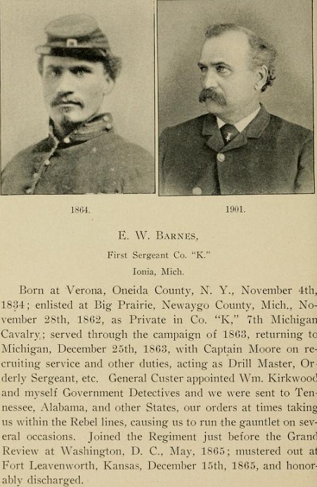 Civil War Days & Those Surnames: 18 Faces Of Michigan 7th., Cavalry.