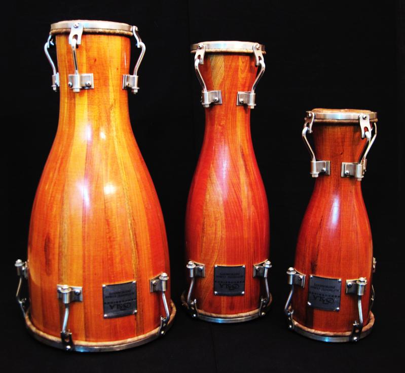 Percussion instrument: My new Isla bata drums in MAHOGANY!