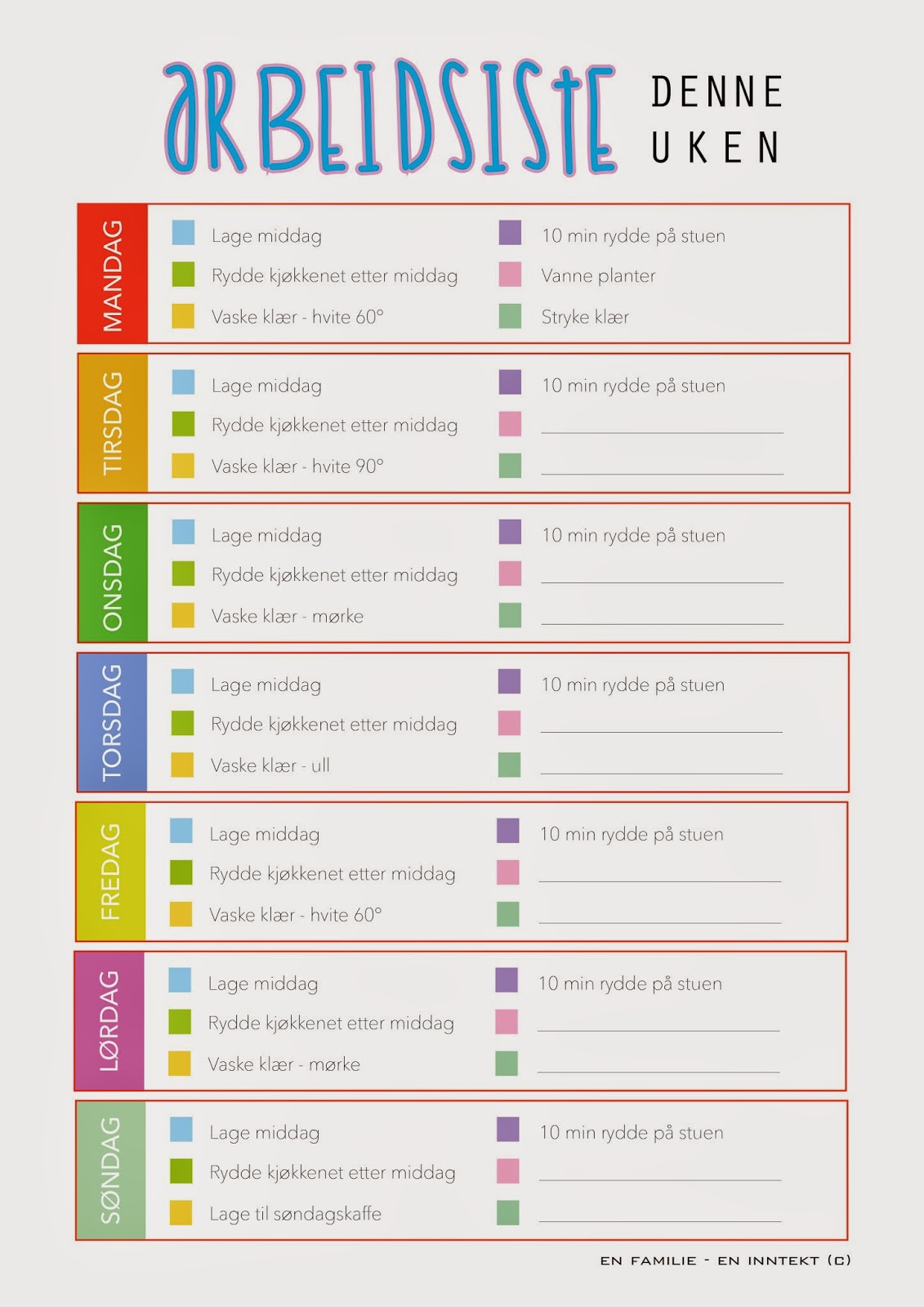 En familie - En inntekt.: 2015-05-10