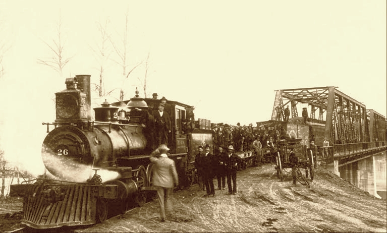 transpress nz: First train across the low level bridge into Edmonton ...
