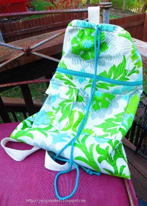 Joy's Jots, Shots & Whatnots: Draw String Back Pack Tutorial