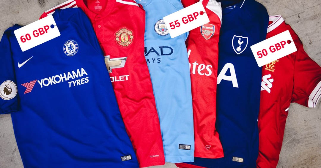 2017-18 Premier League Shirt Prices - Every Team Ranked By Price ...