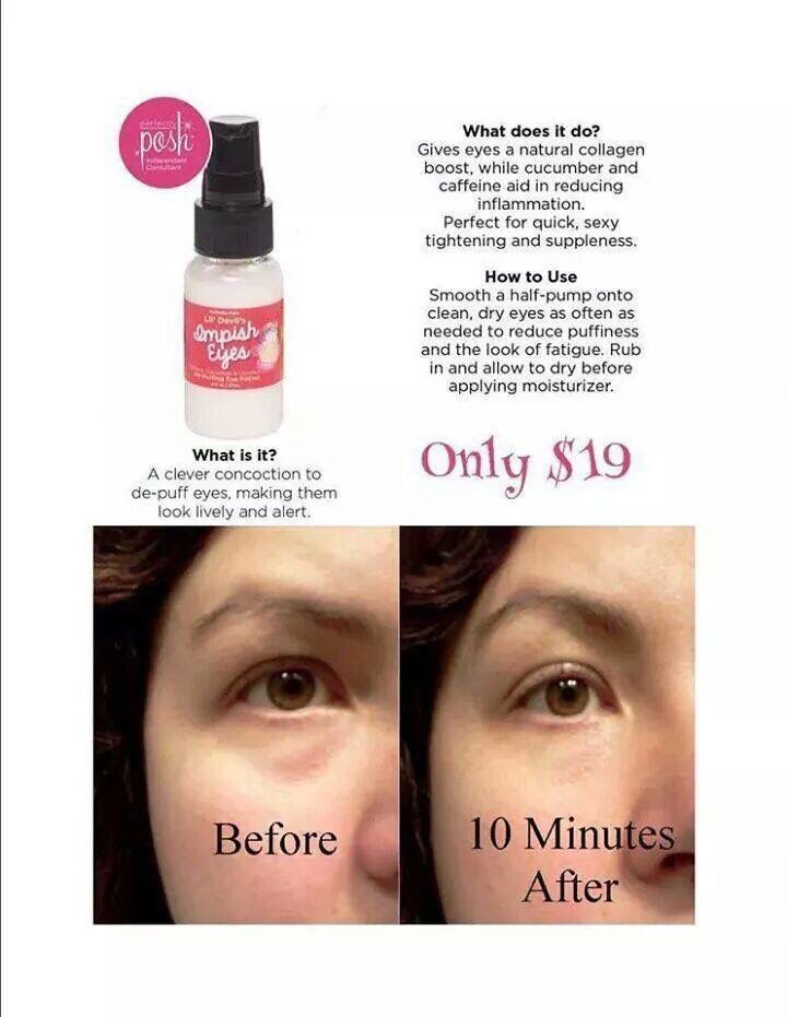 Jessica's Pampering Pursuit: Perfectly Posh Impish Eyes Serum: Before ...