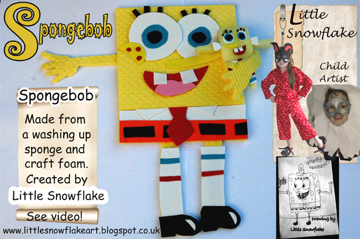 Little Snowflake artist: Make Little Spongebob out of a sponge