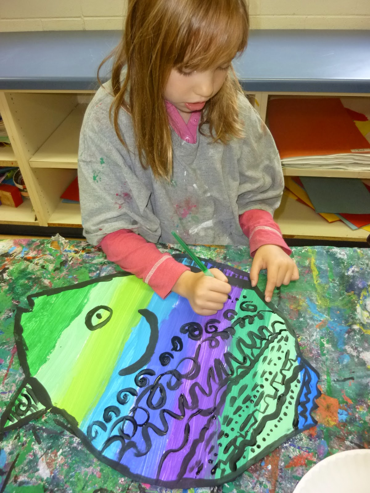 Mrs. Werner's Art Room: 2nd Grade Warm and Cool Color Fish