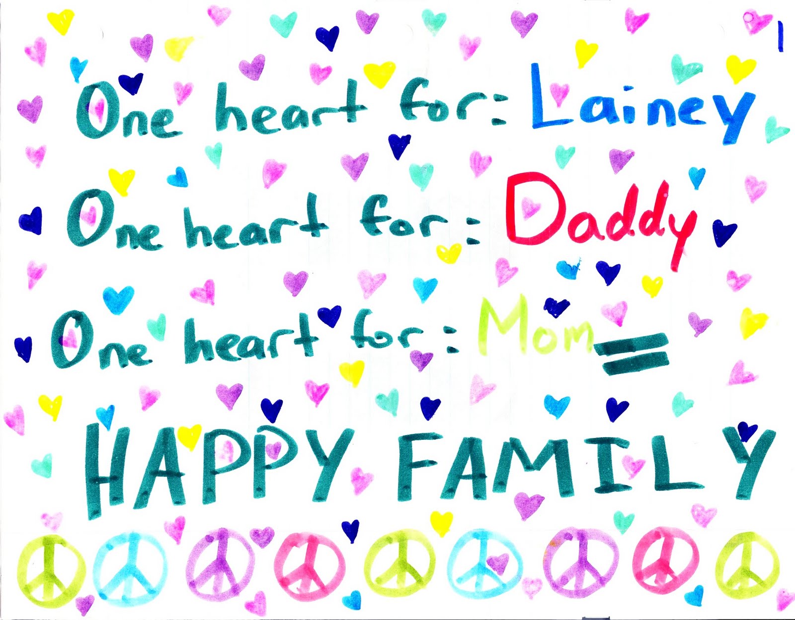 The Brown Knowser: Notes From My Kids: Happy Family