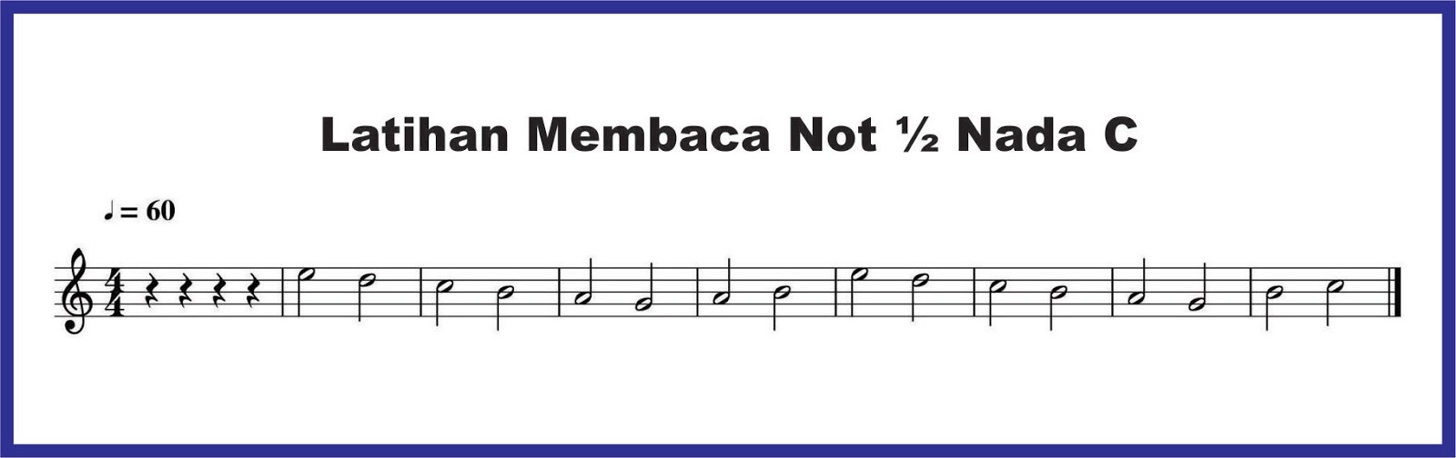 Membaca Not Balok Not 1/2 ( nada C ) - SEPUTAR MUSIK