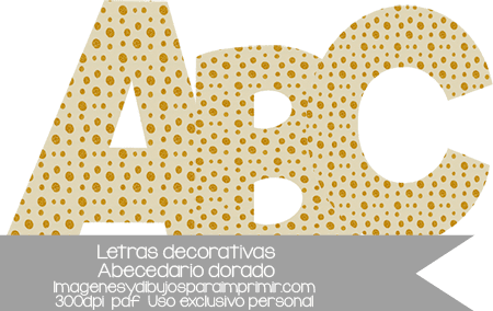 Letras doradas para imprimir-Colorear dibujos,letras, Actividades ...