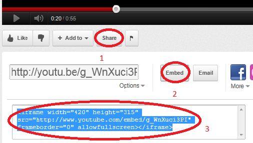 How to Share / Add / Embed Youtube Video to Blogger Posts?