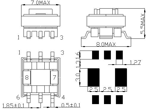 Transformer-Current Sense- EE5 Series SMT Current Sense Transformer(EE5 ...