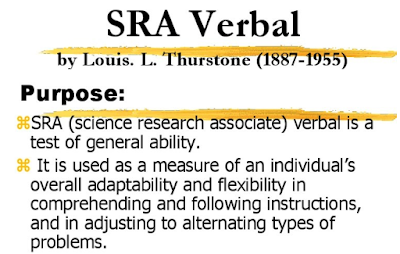 SRA Verbal Form Test