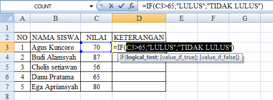 Pengertian Formula Microsoft Excel