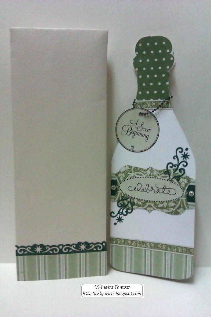 Arty Sorts: Bottle shaped card