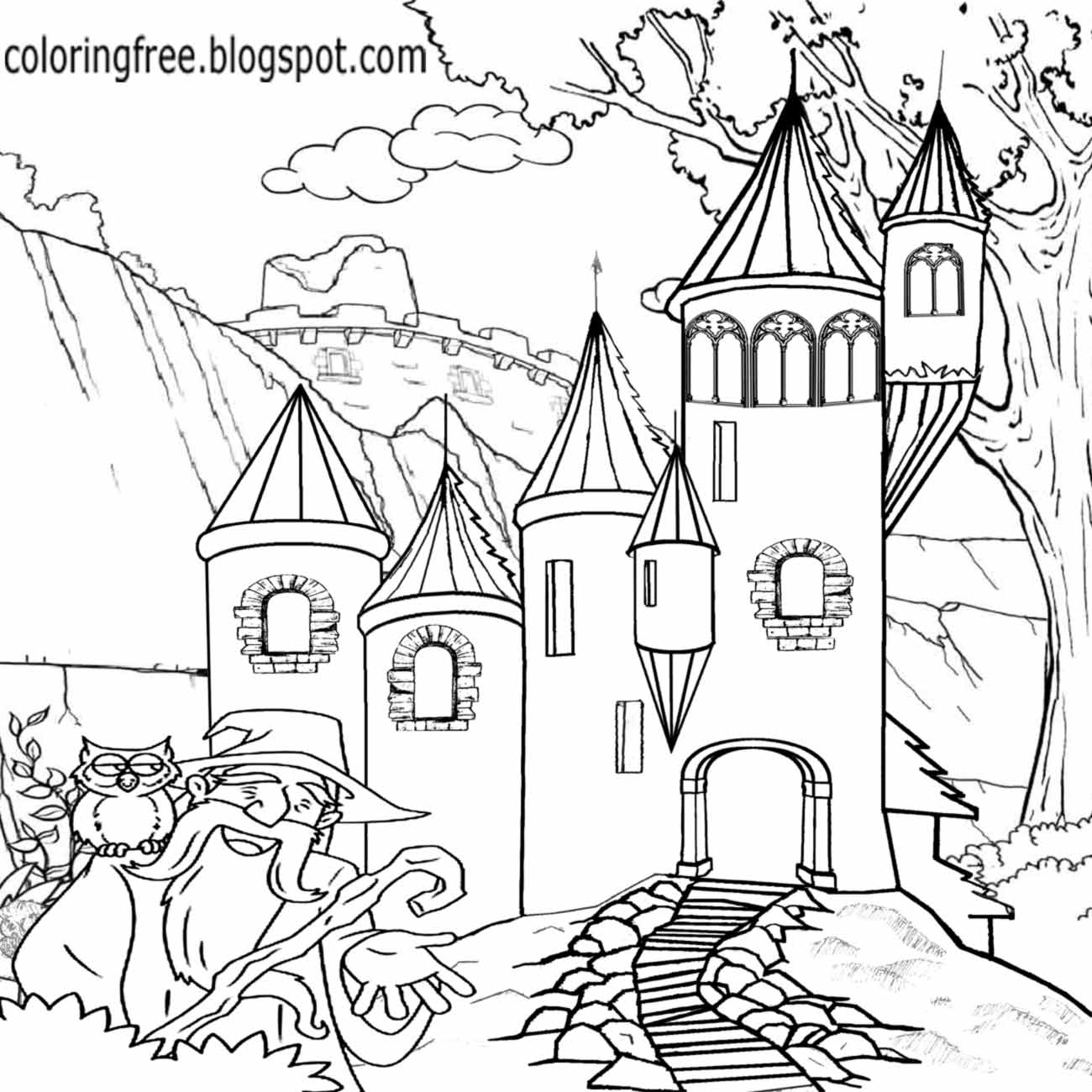 Magical creatures coloring pages