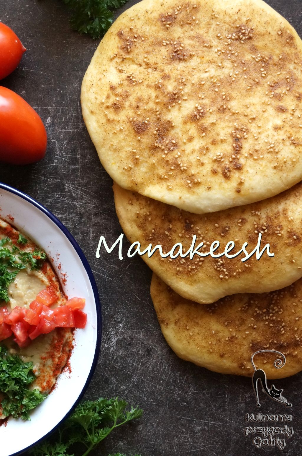 Chlebki manakeesh z zaatarem