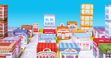 Mini City Paper Toy | Paperized Crafts