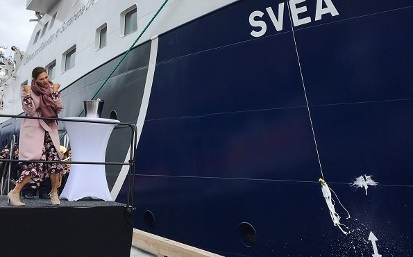 Crown Princess Victoria attended the naming ceremony of R/V Svea