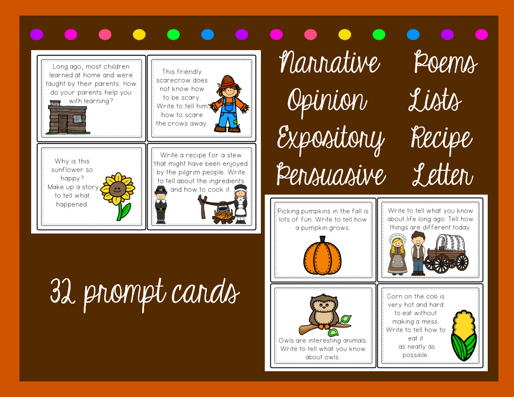 Creative Lesson Cafe: November Writing Prompts and Structuring the ...