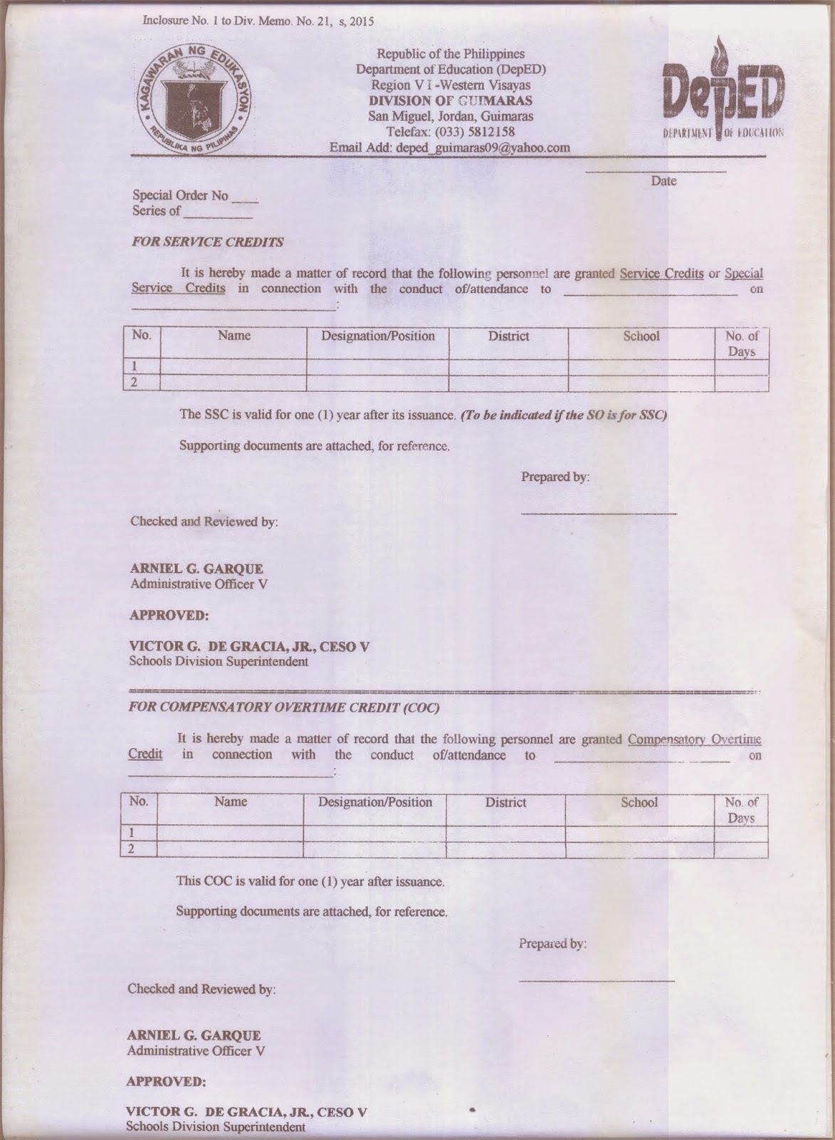 DepED Guimaras in Retrospect: January 2015