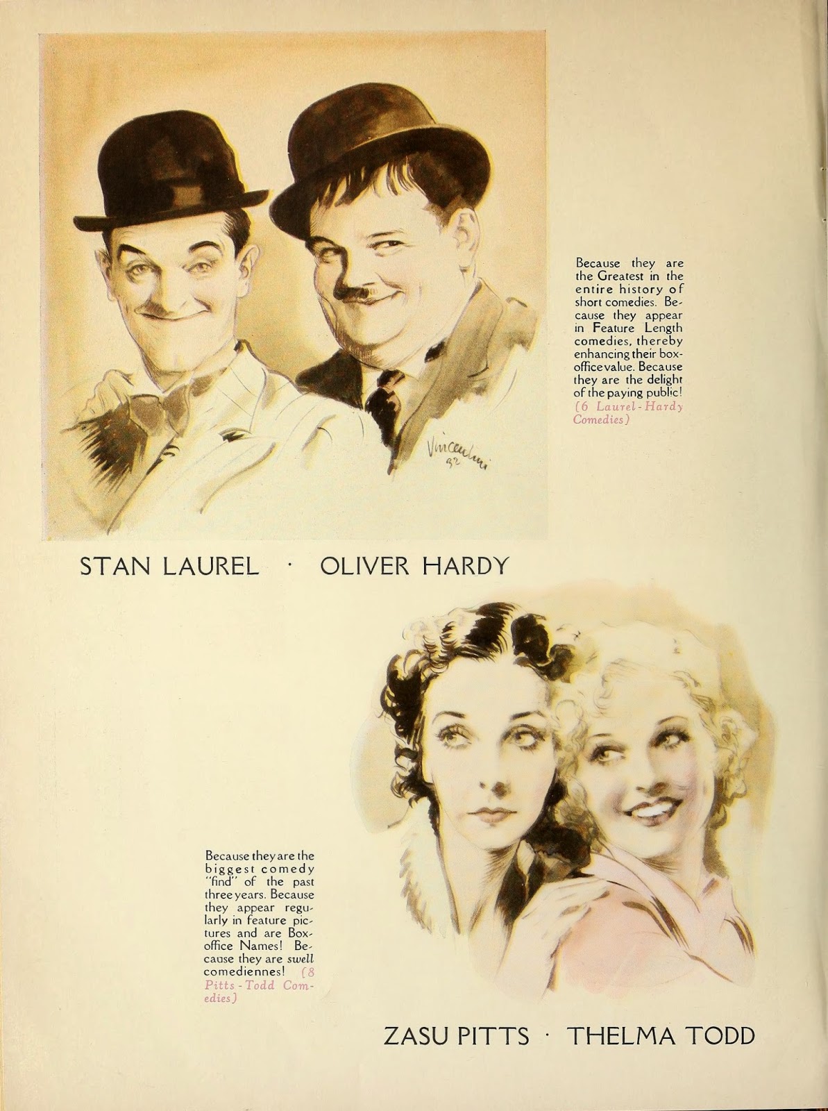 Thelma Todd: Hal Roach Studios Ad