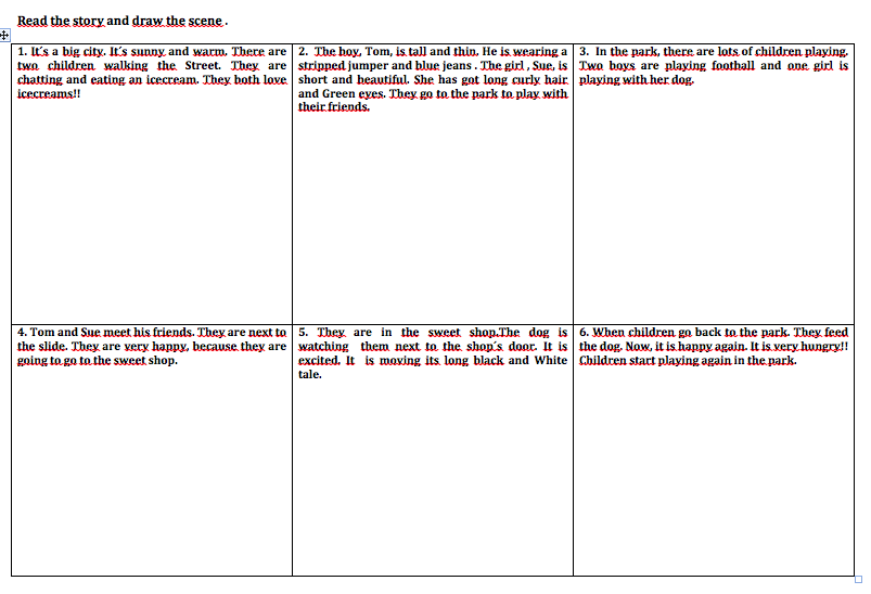OUR ENGLISH CLASS: Following the sequences