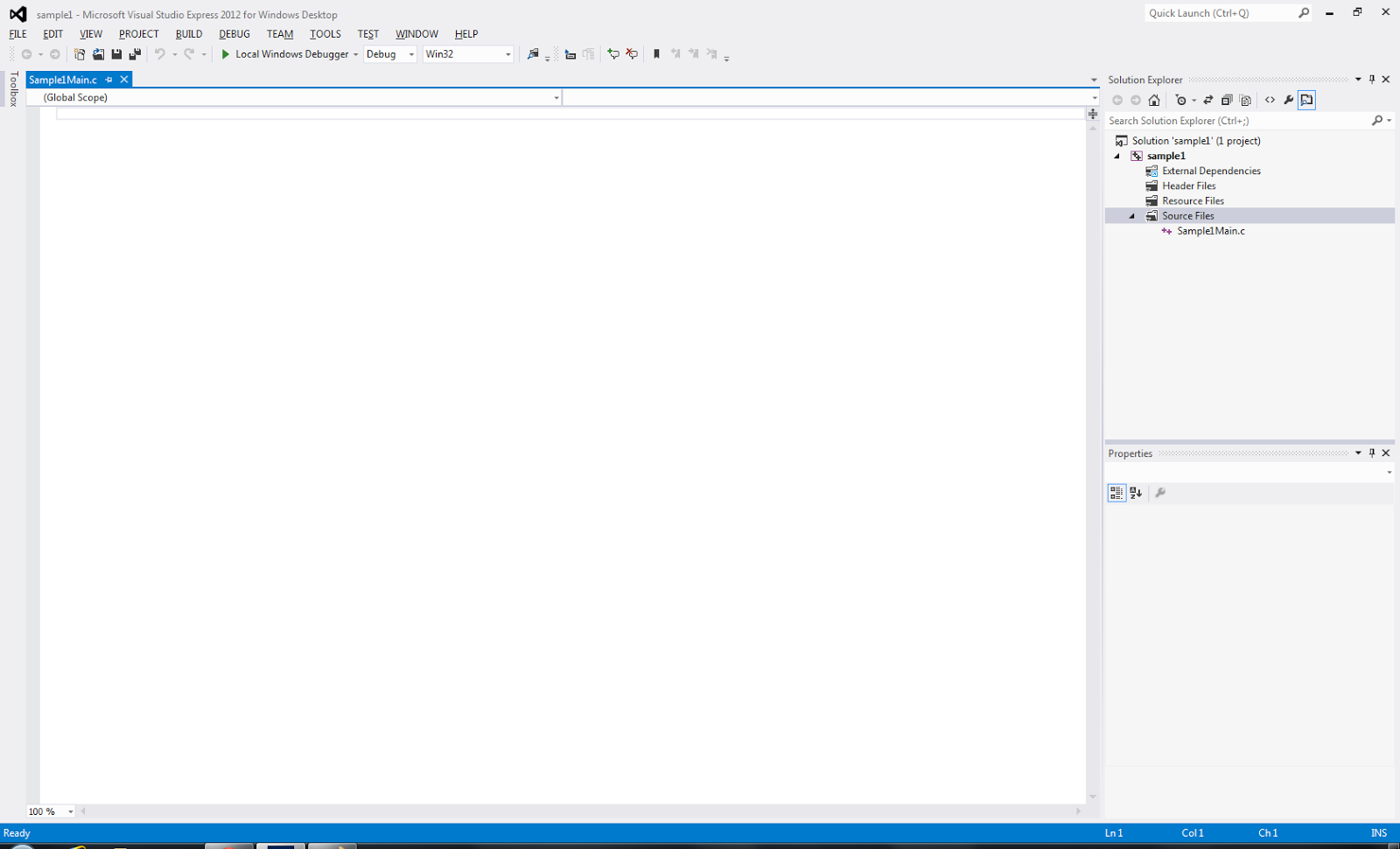 Compile and Run C Program using Visual Studio 2012 Express Compile and Run C Program using Visual Studio 2012 Express