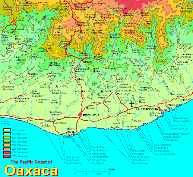 Playa Zipolite. Welcome To The Beach Of The Dead!: Map Playa Zipolite PLUS