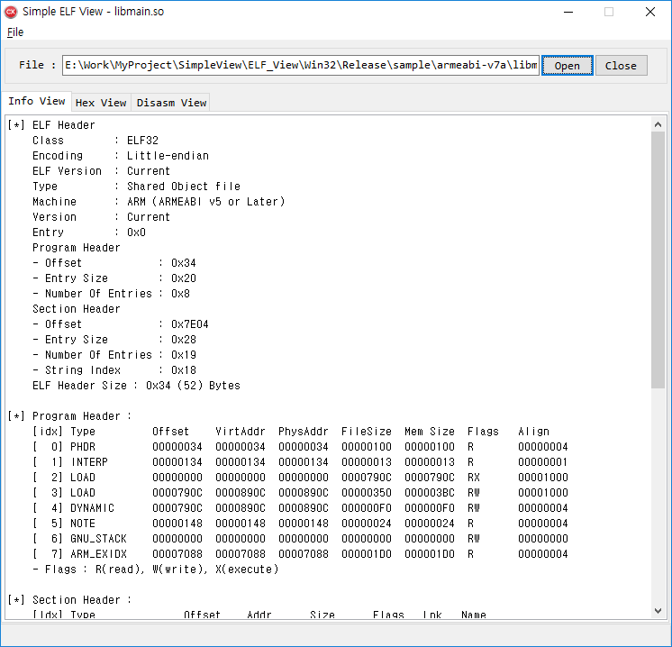 [TOOL] 간단한 ELF 포맷 뷰어~ ~ XeroNic(HS) BLOG