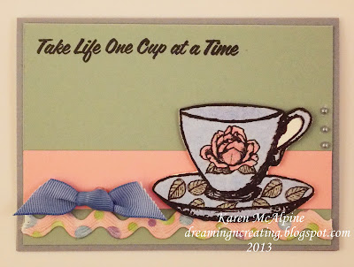 Dreaming and Creating: Tea Pot and Cup with Tissue Paper