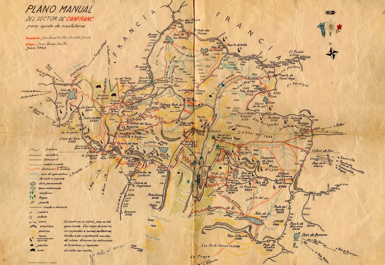 PLANOS Y MAPAS DE ARAGON: 1980 | CANFRANC | SAN PÍO