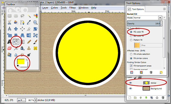 PhotoEffect: Creating sticker with GIMP