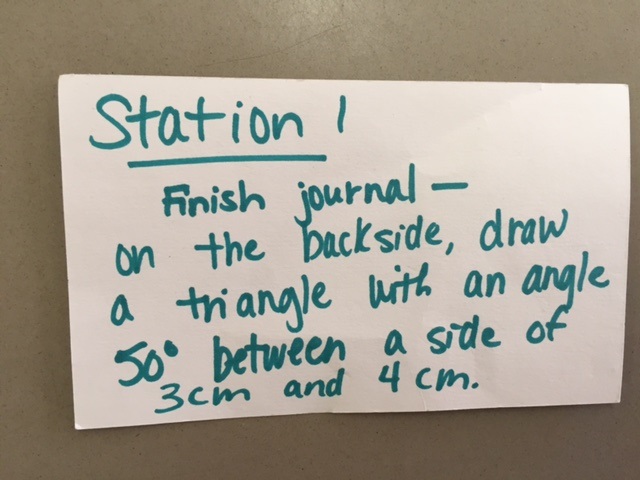 Mrs. Sessions - 7th Grade - Advanced Math: Angle Stations