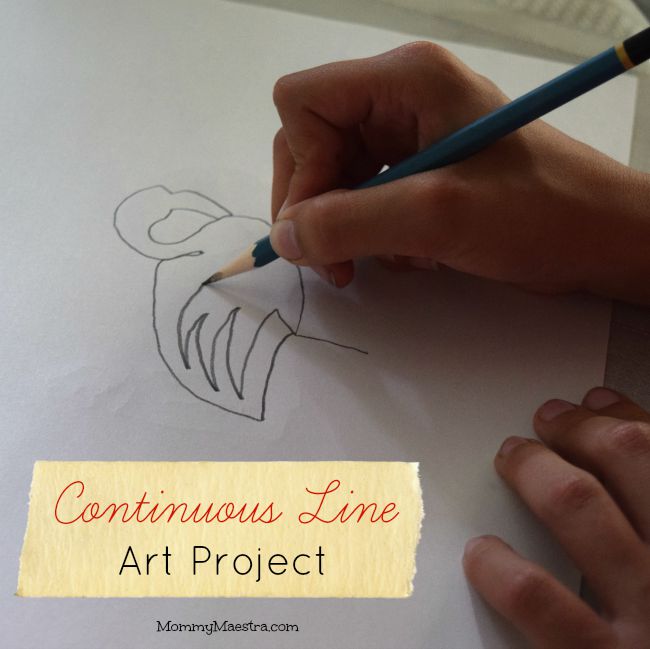 Mommy Maestra: MommyMaestra Summer of Fun: Continuous Line Art