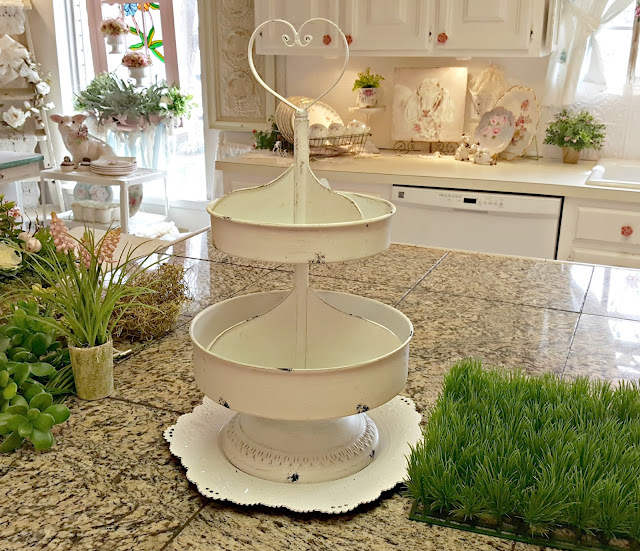 Penny's Vintage Home: Tips on how to Style a Tiered Stand for Spring