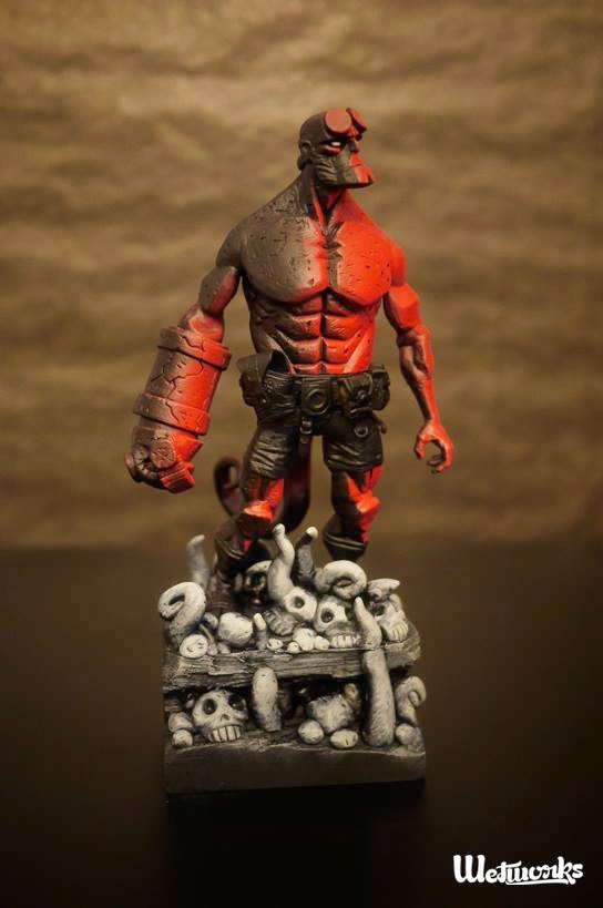 Custom Hellboy Figure by Wetworks ~ Tenacious.Ninja - Art Toy Blog