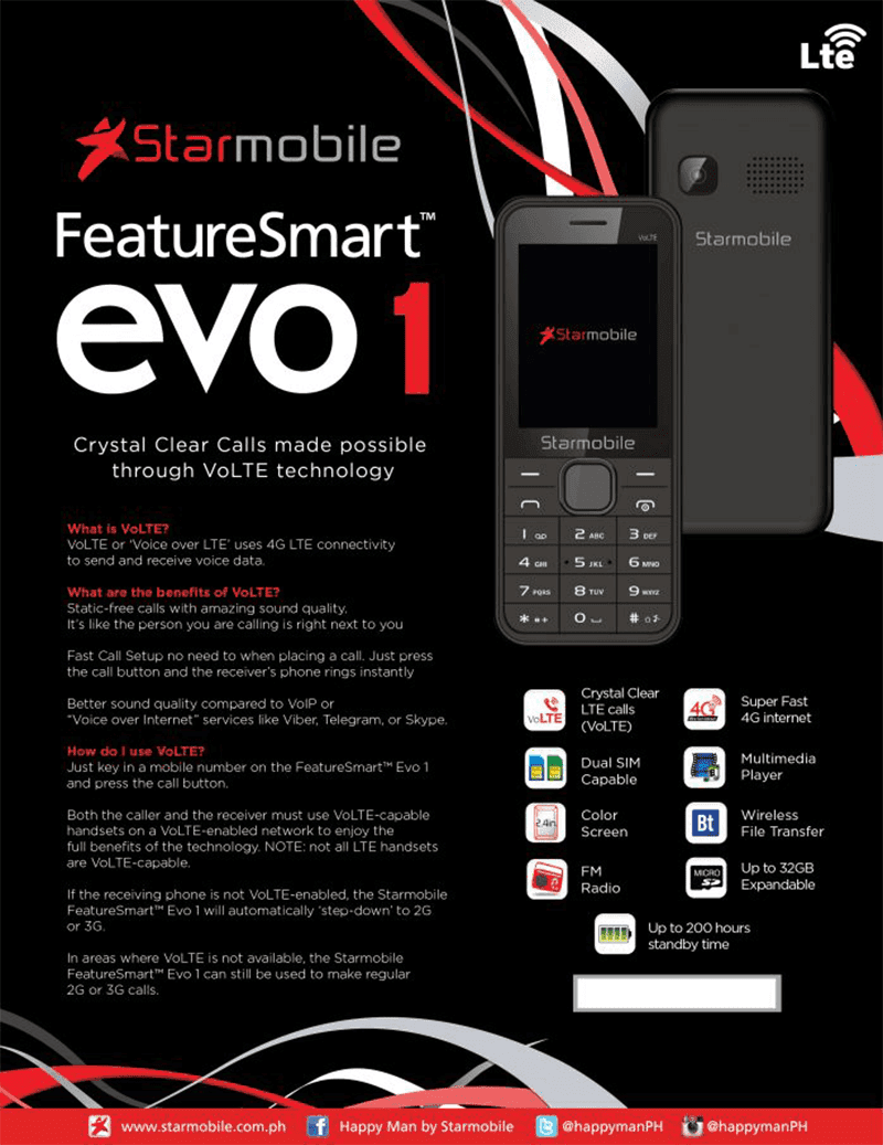 Starmobile FeatureSmart EVO 1 with 4G LTE and WiFi Hotspot now ...