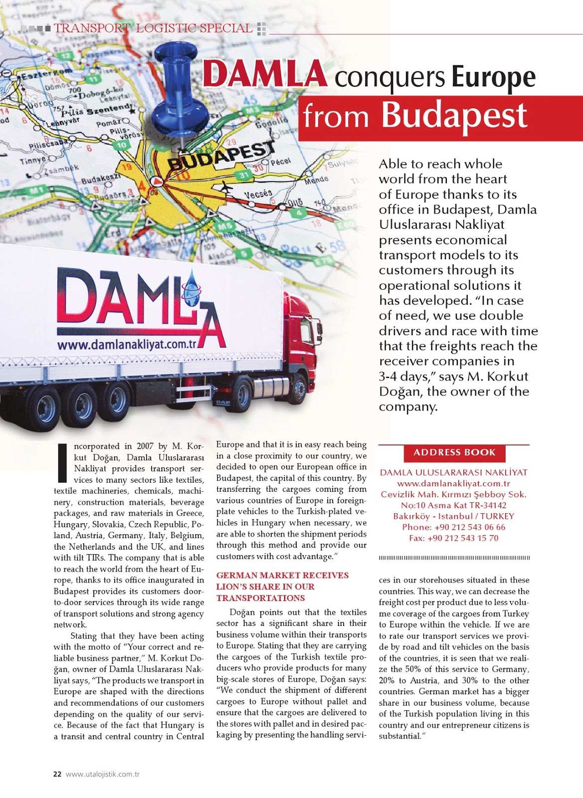 istanbul hungary international transport