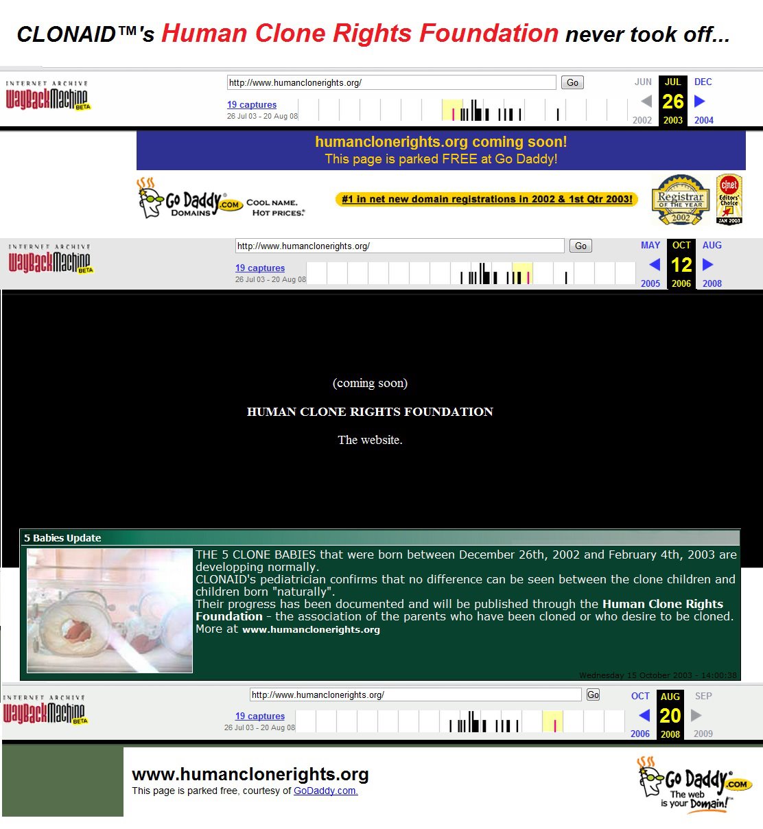 Raelian "TRUTH": RAEL and the CLONES