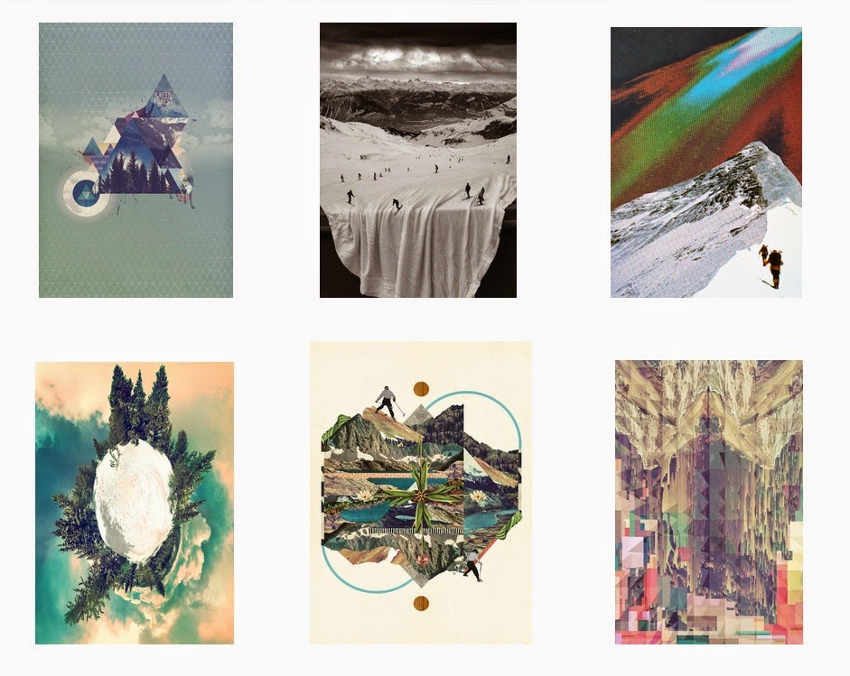 Ramses Photoshop: ski collage moodboard