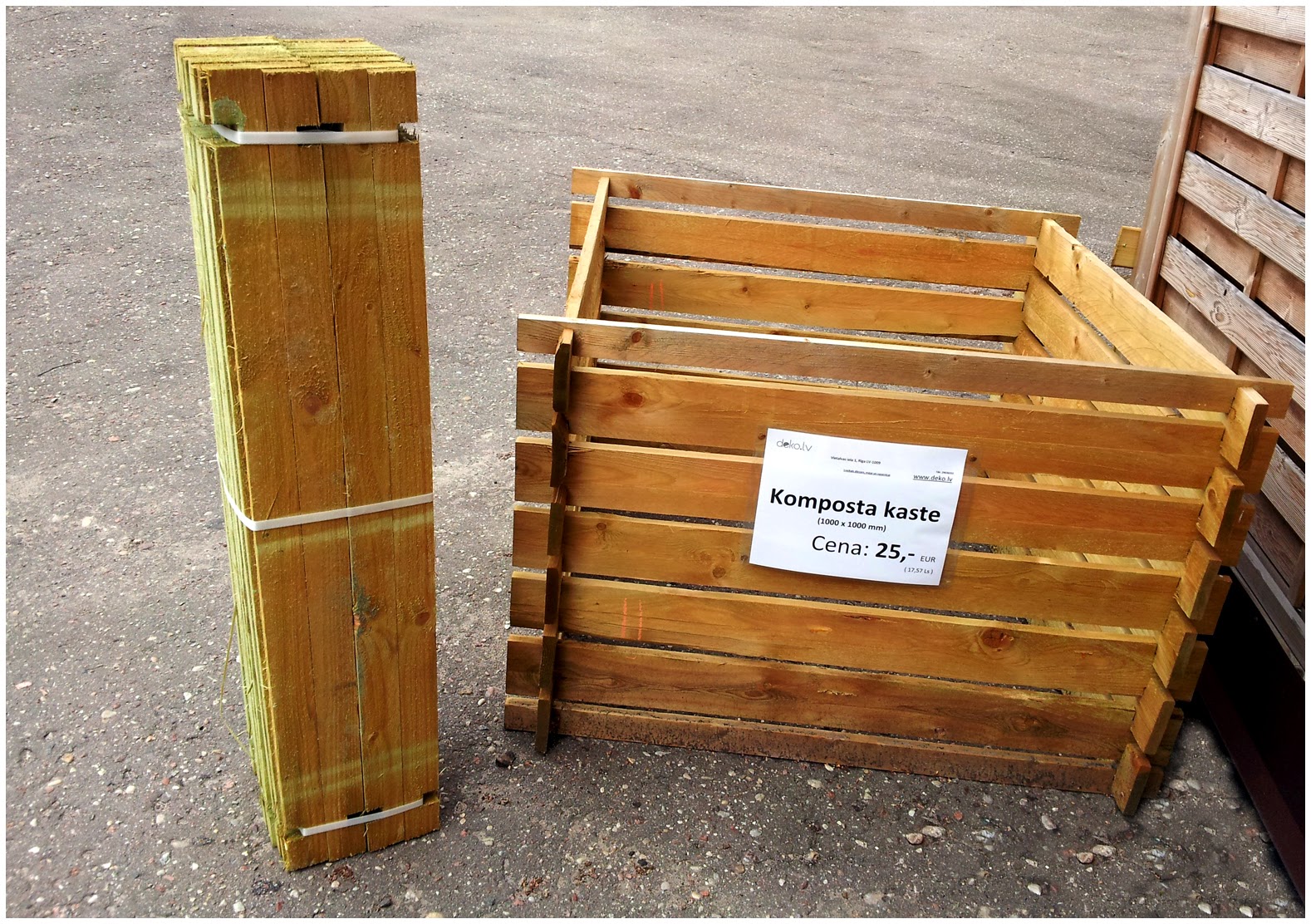 Dārza Mēbeles tel. 29636333: Dārza preces KOMPOSTA KASTE Viens kubikmetrs