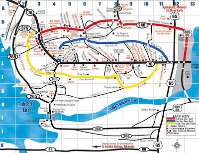 Dining In Branson MO: Map of Branson