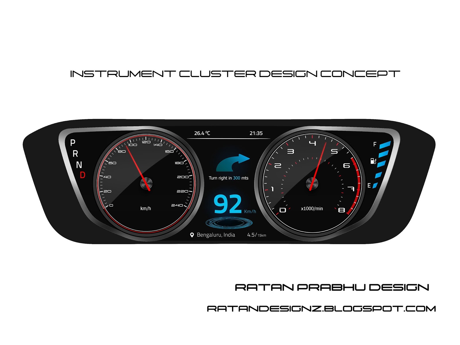 RATANDESIGNZ: Instrument Cluster - Automotive UI Concept